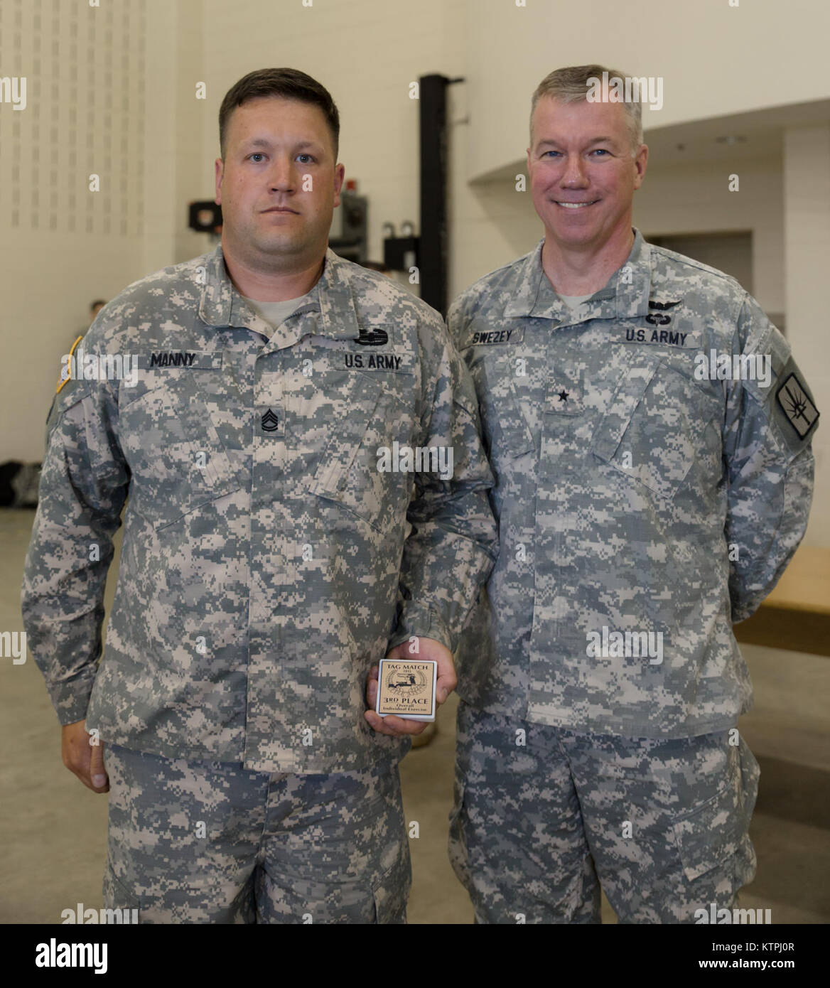 Sgt. 1st Class Brian Manny, of Joint Force Headquarters, poses with ...