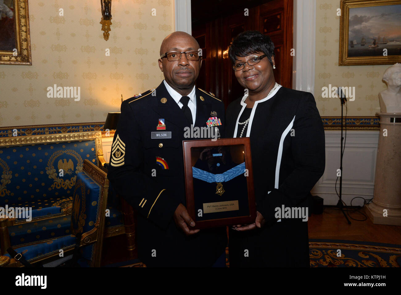 New York Army National Guard Command Sgt Major Louis Wilson and his ...