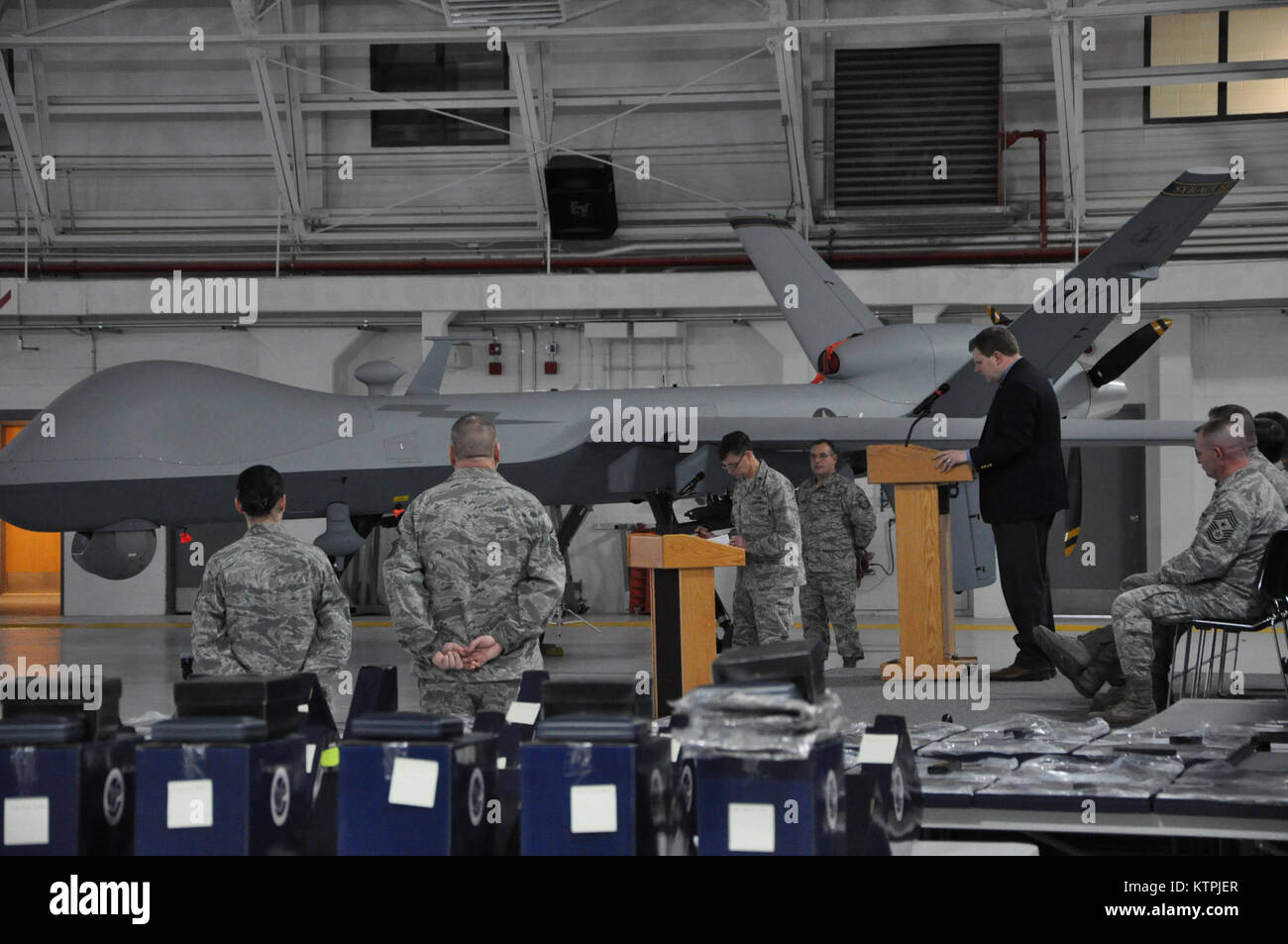 Reaper drone with marines Stock Photo - Alamy