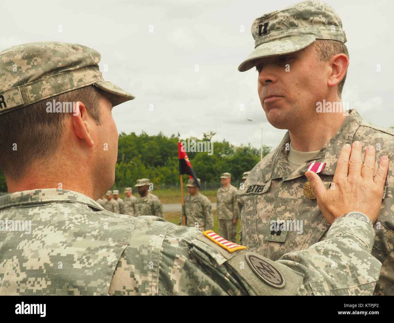 Capt. Caleb Dexter receives an award for his efforts during the 42nd ...