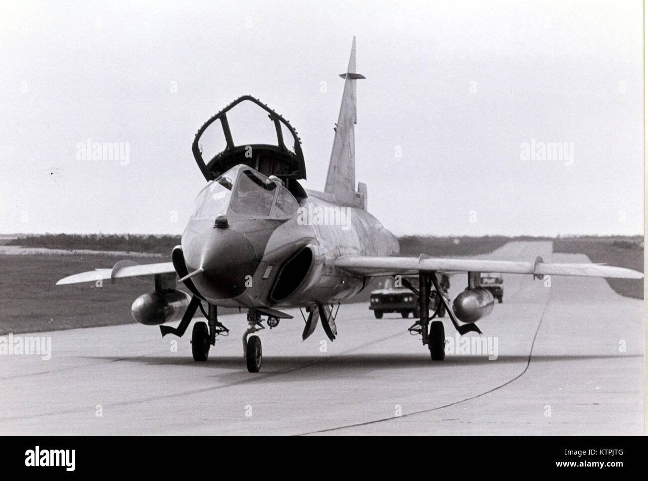 F-102 Delta Dagger interceptors taxi before takeoff at Suffolk County ...