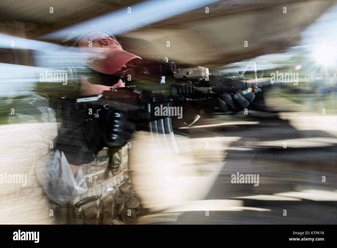 WESTHAMPTON BEACH, NY - Staff Sergeant Joseph Pico trains with multiple ...