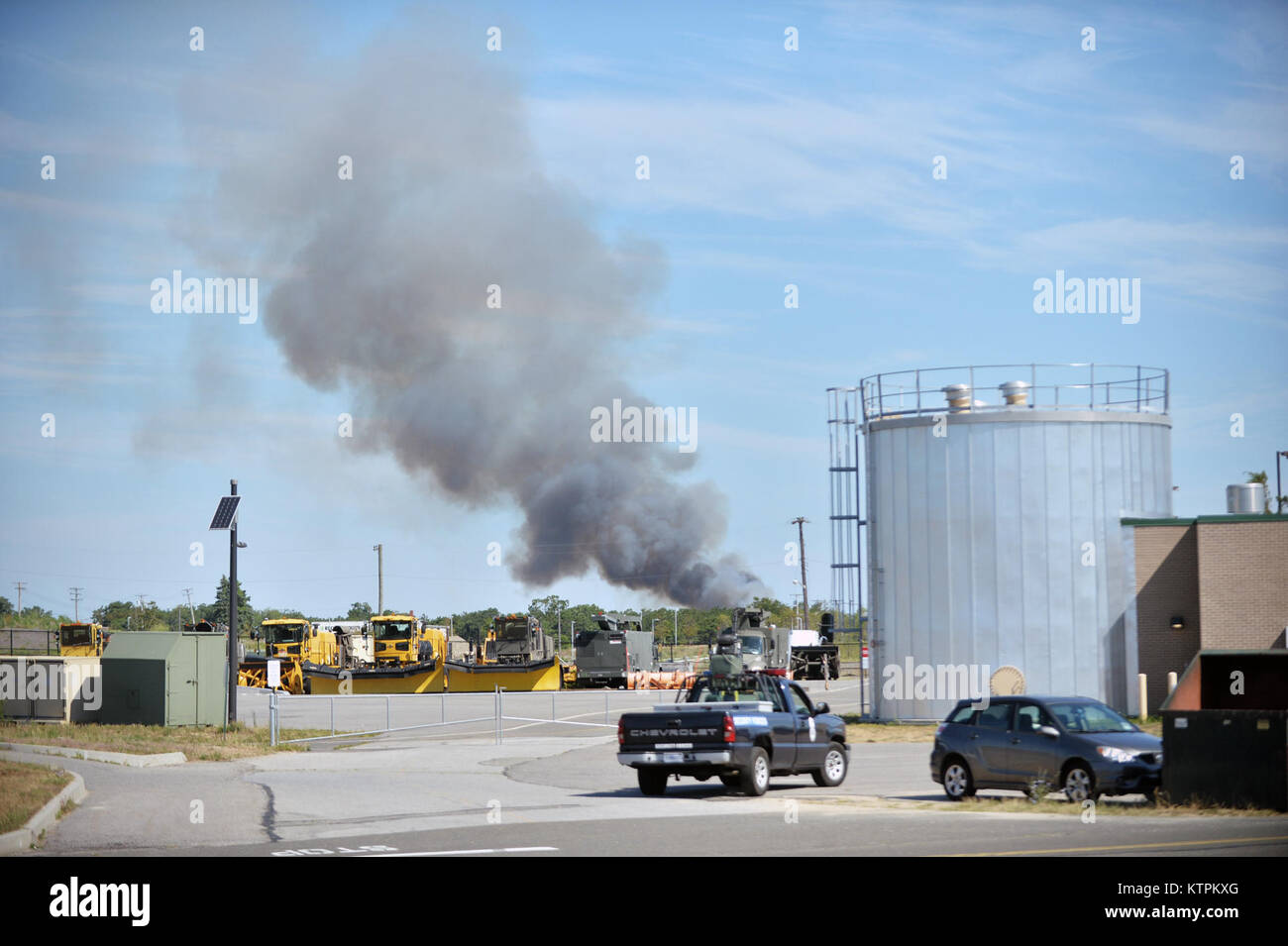 WESTHAMPTON BEACH, NY - Fire and Brush Trucks respond to the scene of a ...