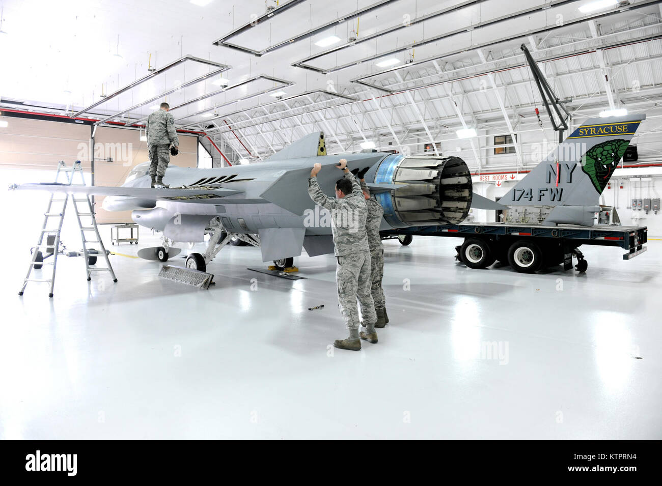 New York Air National Guard Airmen assigned to the 174th Attack Wing ...