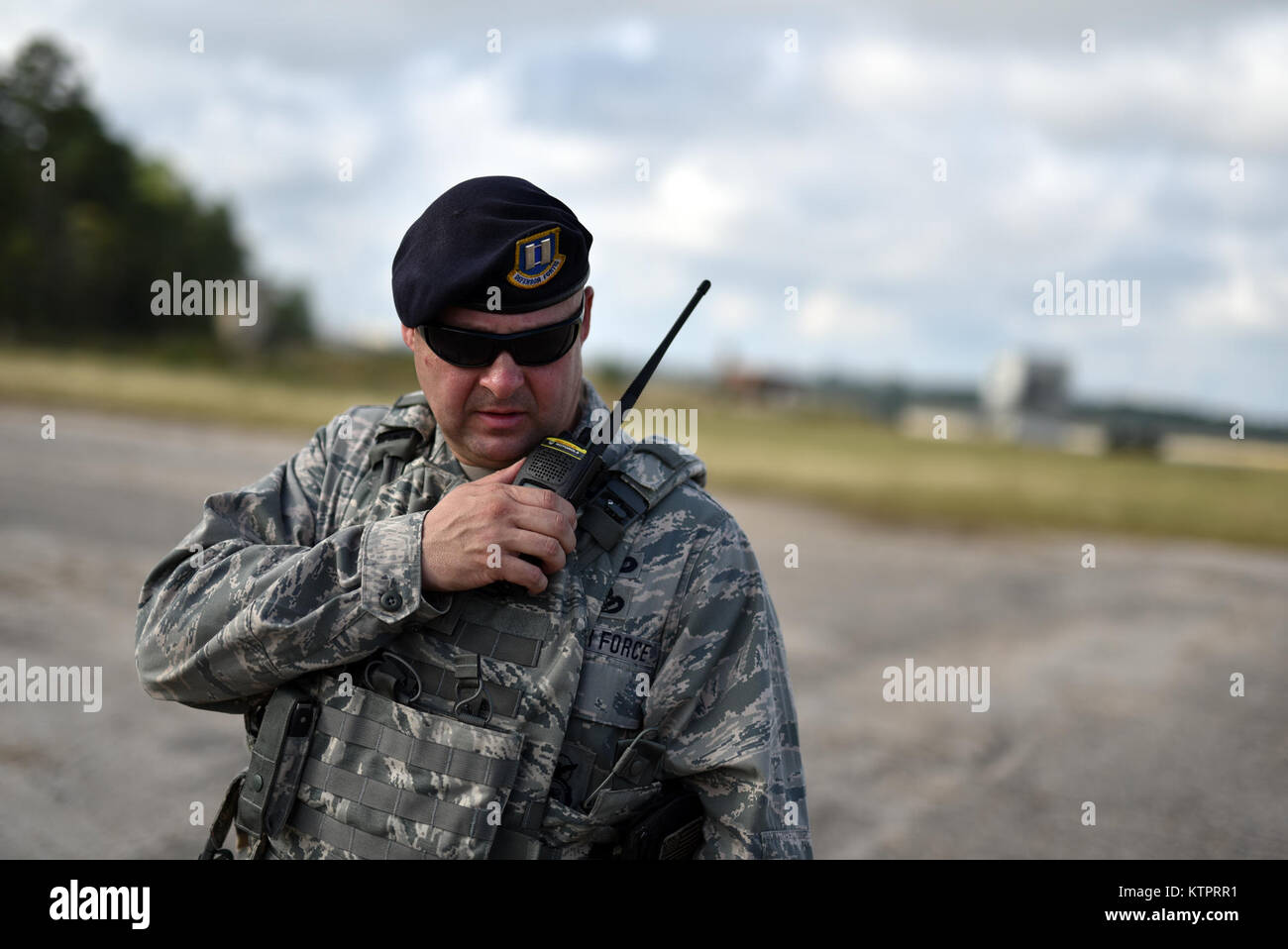 Capt. James Bunyard, a defender with the 186th Security Forces Squadron ...
