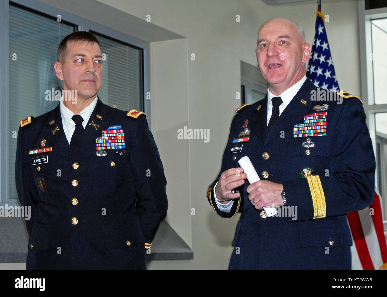 Maj. Gen. Brian J. McKiernan, commanding general of First Army Division ...