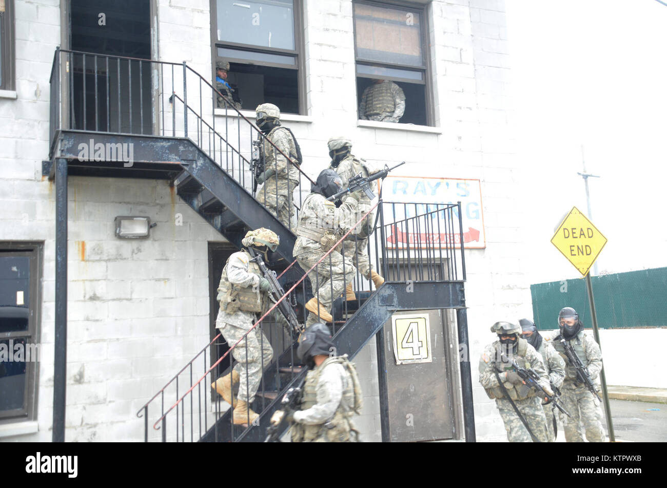 New York Amy National Guard Soldiers of Company Alpha, 1st Battalion ...