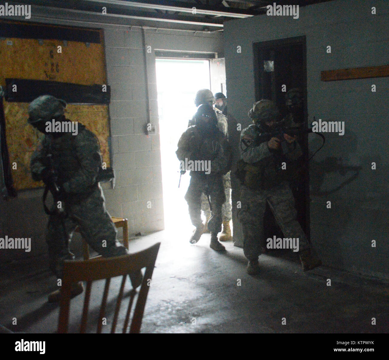 New York Amy National Guard Soldiers of Company Alpha, 1st Battalion ...