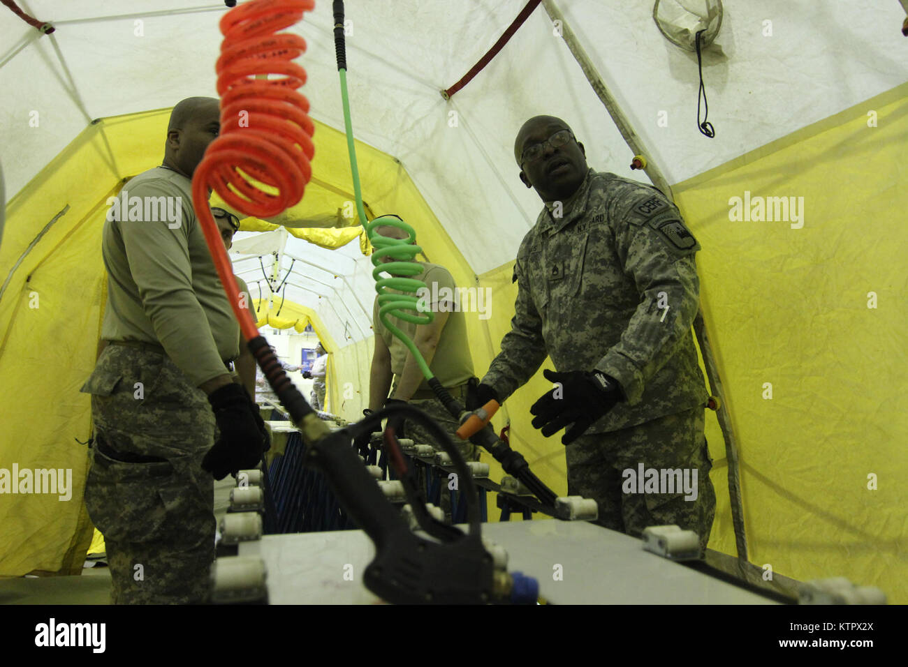 Members of the 15th and 8th Decon Companies, 9th Decon Battalion CBRN ...