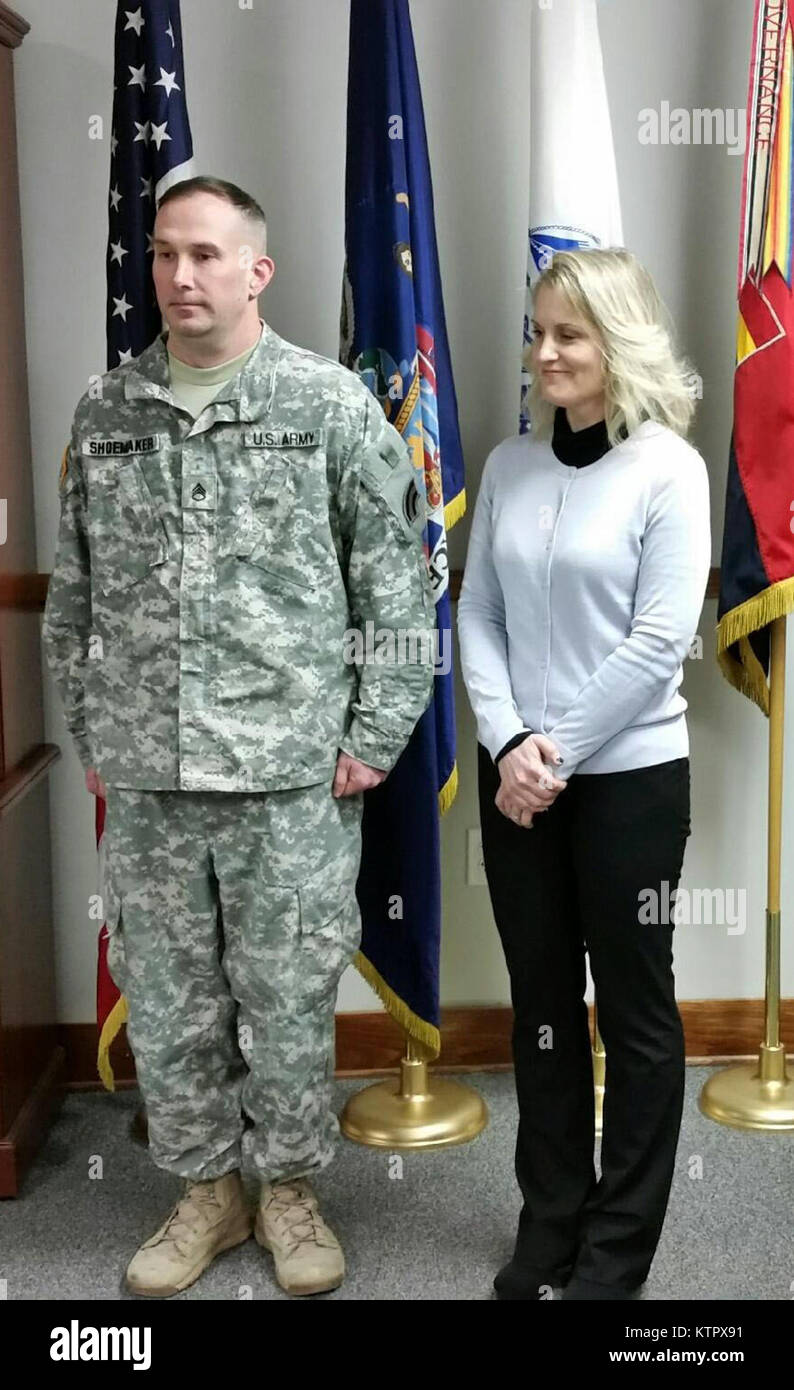 TROY, N.Y. -- Corey Shoemaker (left) stands at attention next to his ...