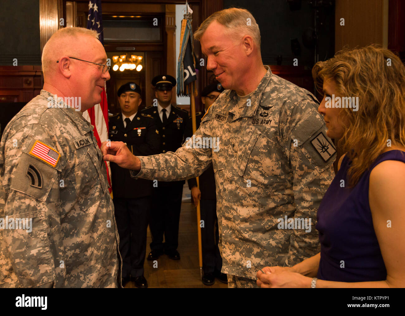 Col. Patrick R. Macklin is promoted to the rank of colonel during a ...