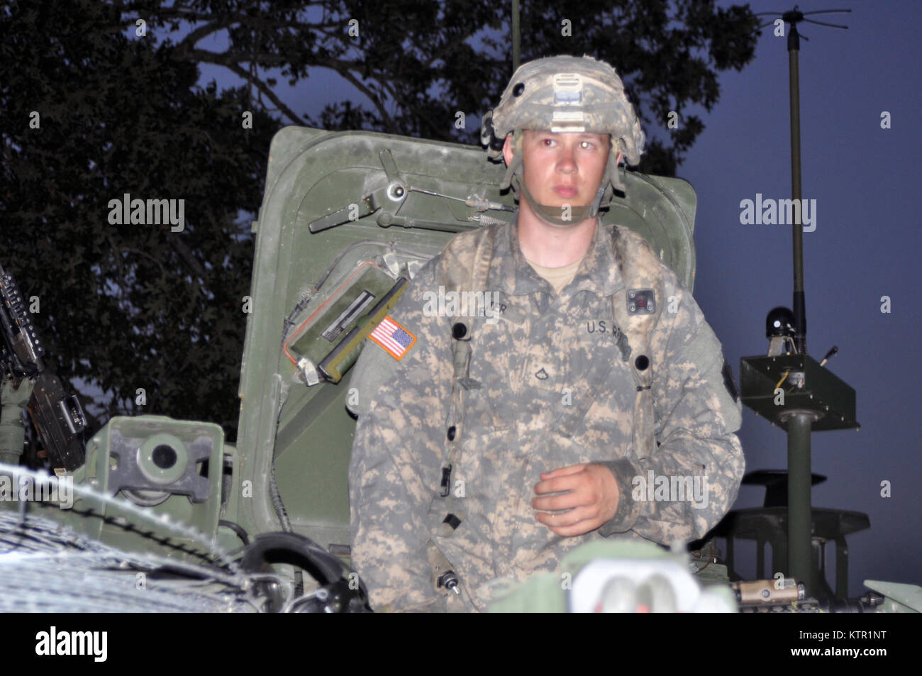 A Pennsylvania Army National Guard M1126 Stryker Combat vehicle driver ...