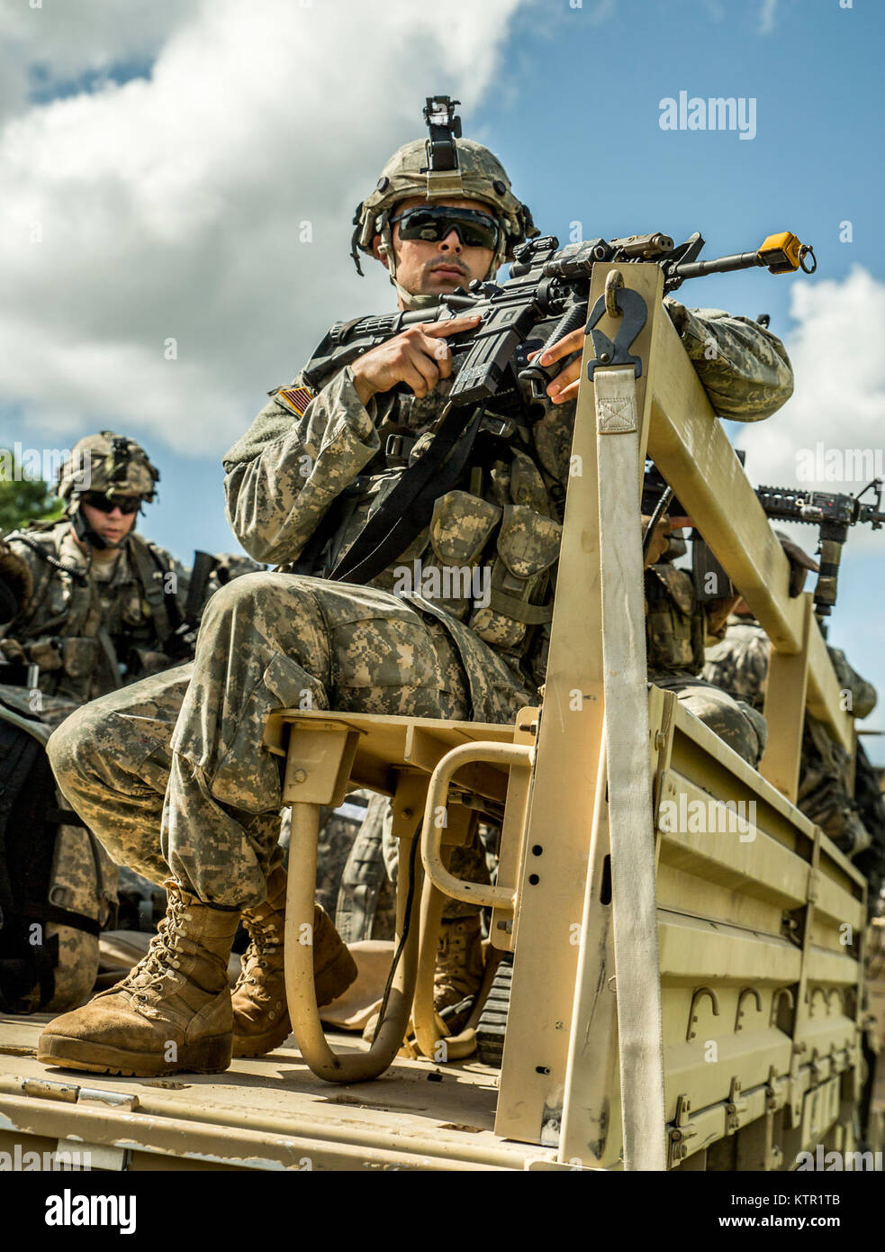 Soldiers attached to the 27th Infantry Brigade Combat Team prepare to ...