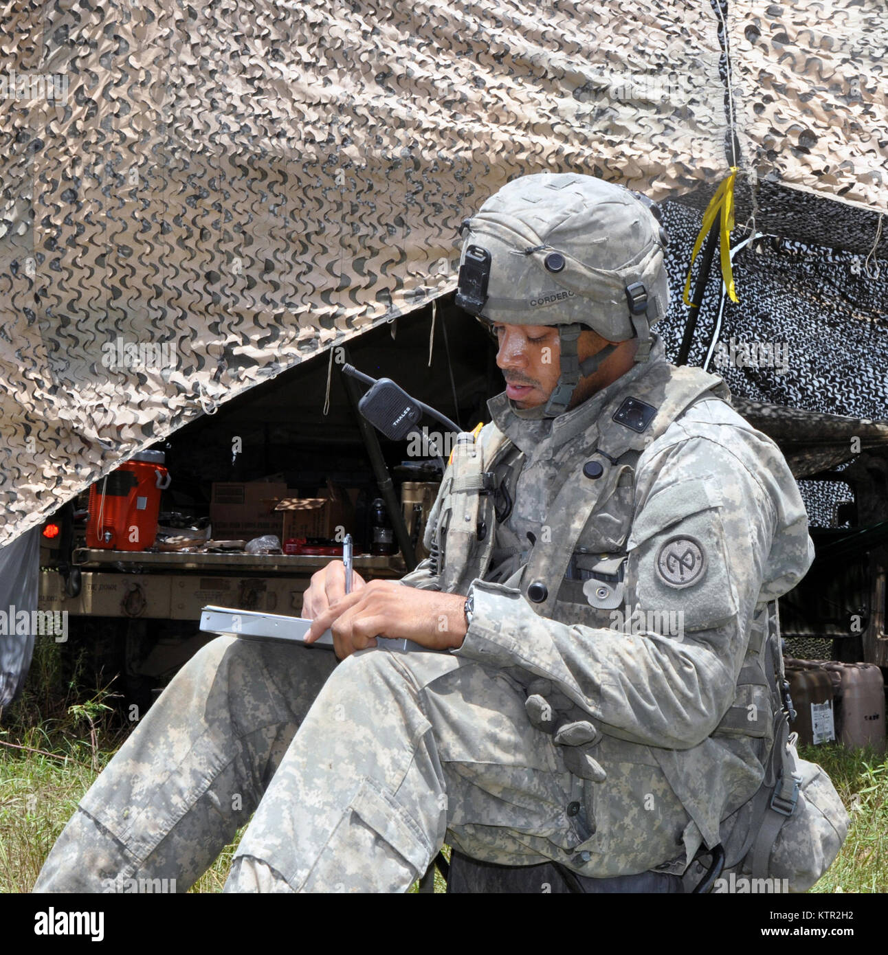 New York Army National Guard Spc. Jose Cordero, a radio operator for ...