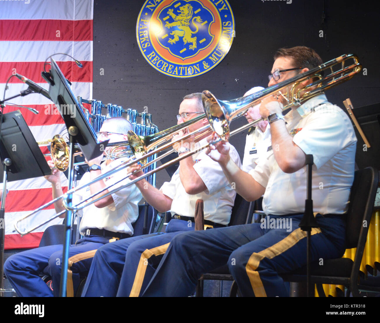 The New York Army National Guard's 42nd Infantry Division Band played a ...