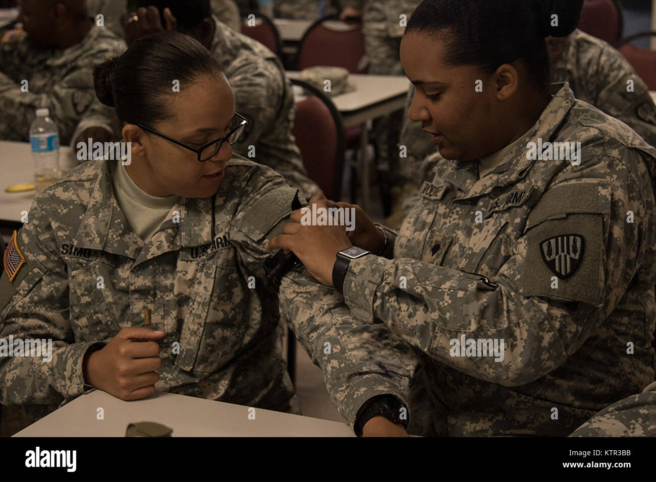 Spc. Melissa Rodriguez, of the 369th Sustainment Brigade, practices ...