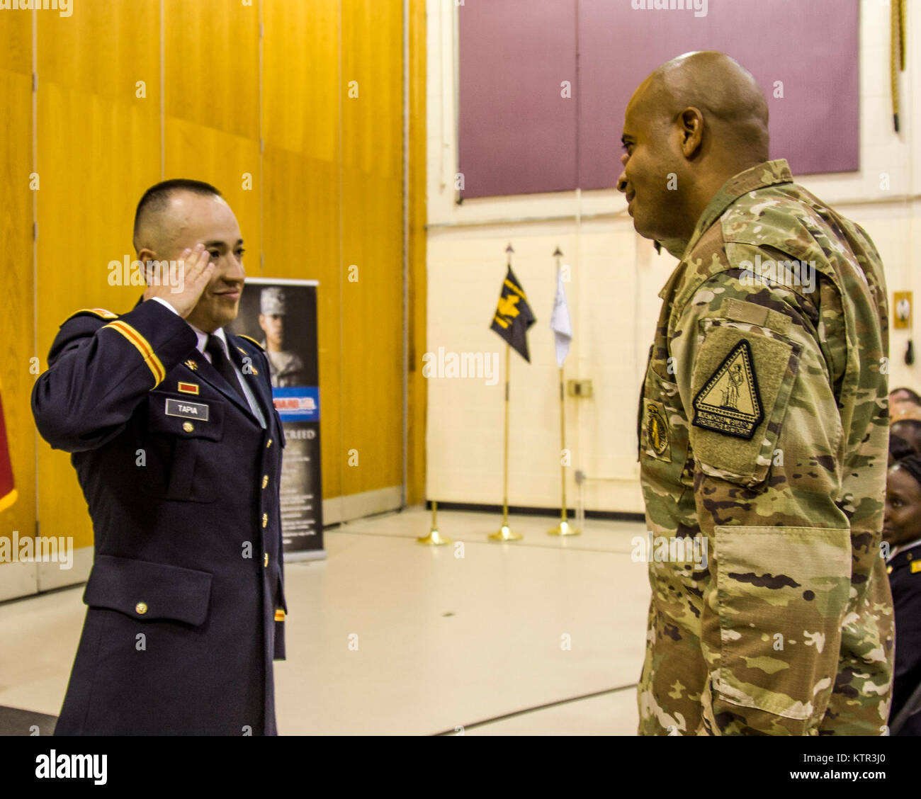 2nd Lt. Adrian Tapia, a newly commissioned officer in the New York Army ...