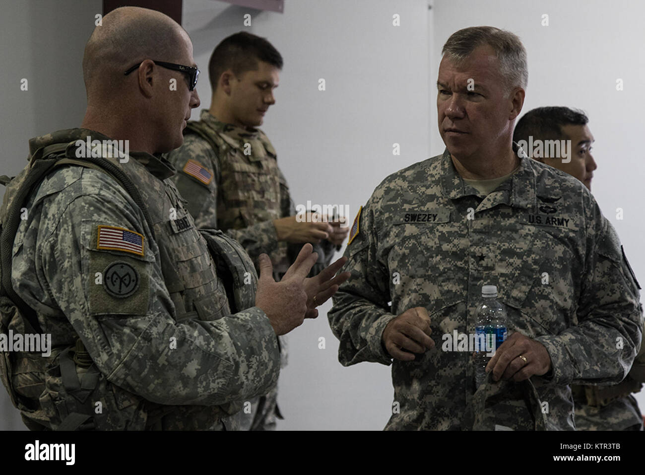 Brig. Gen. Michael Swezey, Commander of the 53rd Troop Command, speaks ...