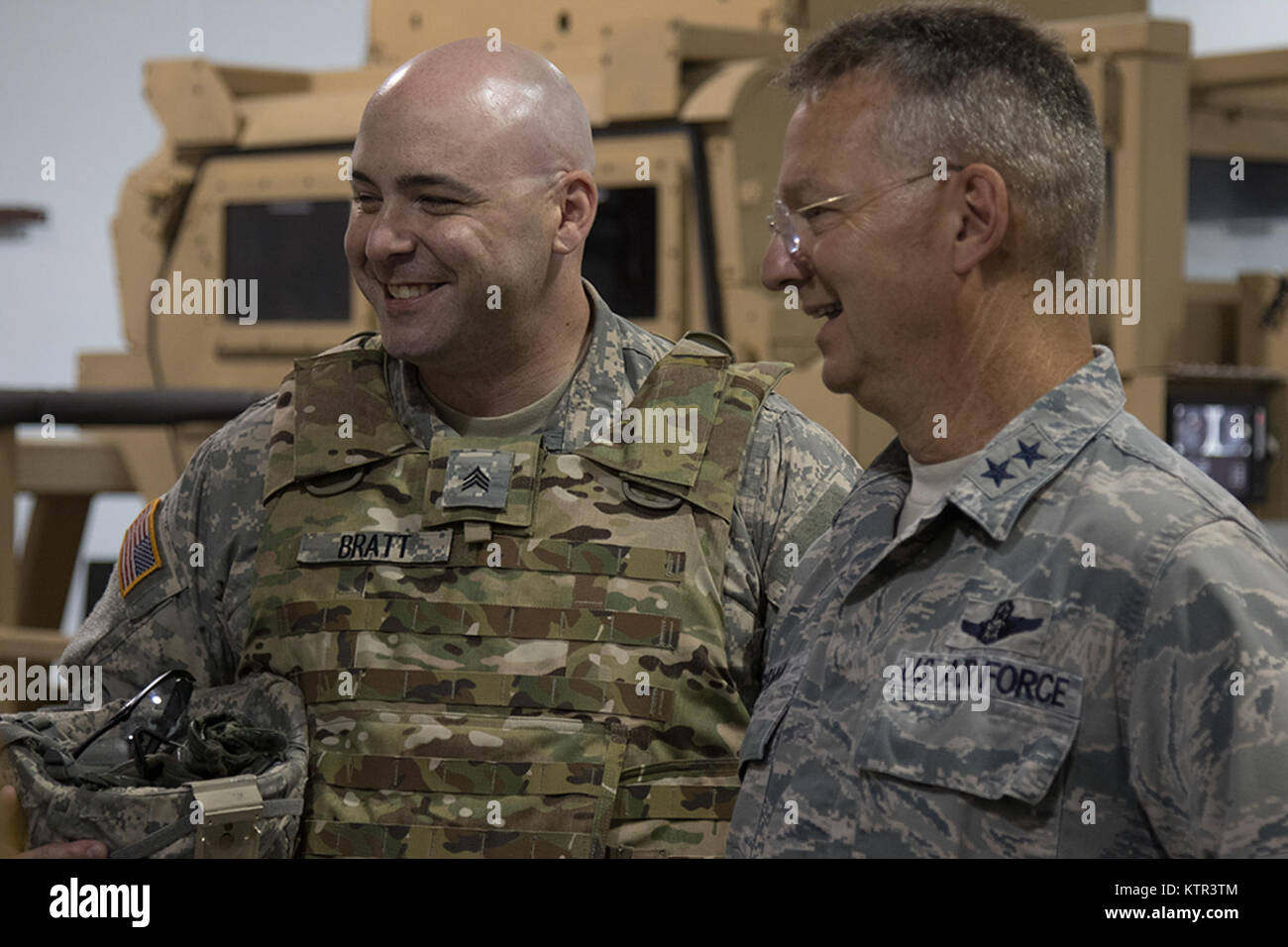 Maj. Gen. Anthony German, the Adjutant General of New York, speaks with ...