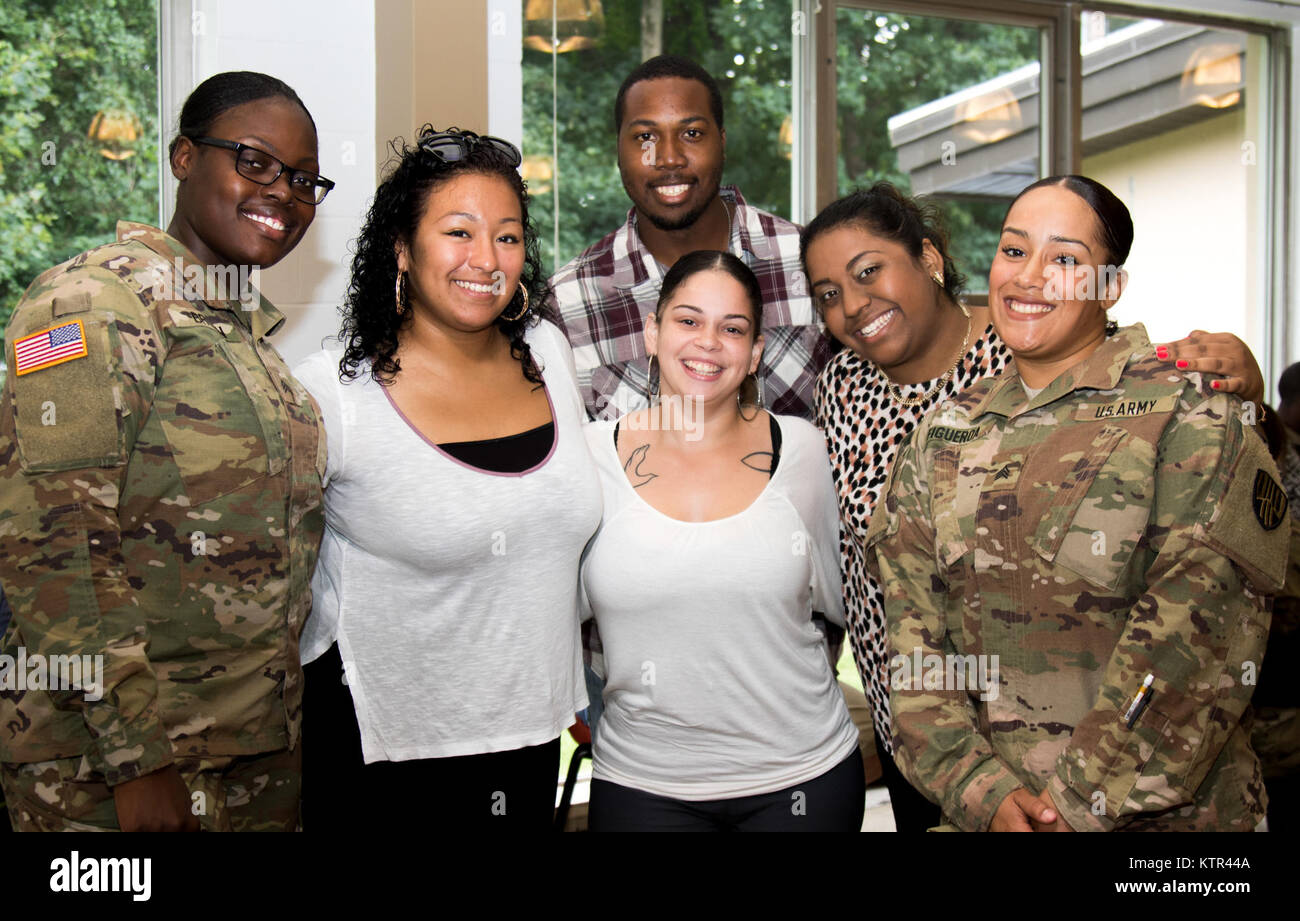 Soldiers with the 369th Sustainment Brigade pose for the camera with ...