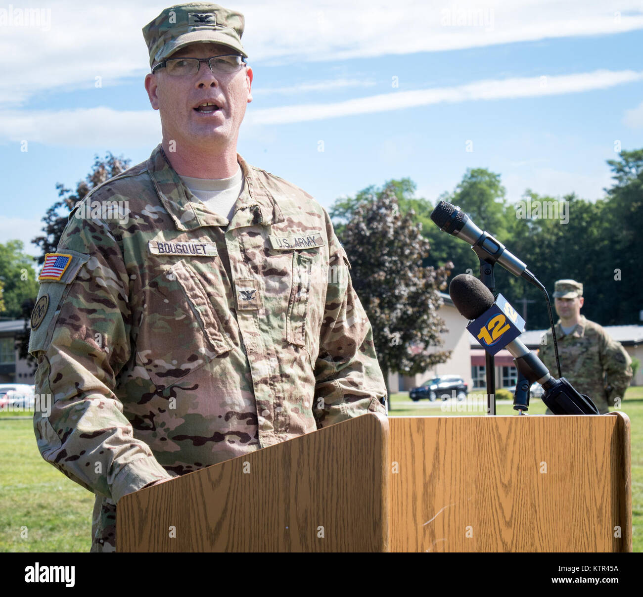 U.S. Army Col. Stephen Bousquet, the commander of the 369th Sustainment ...