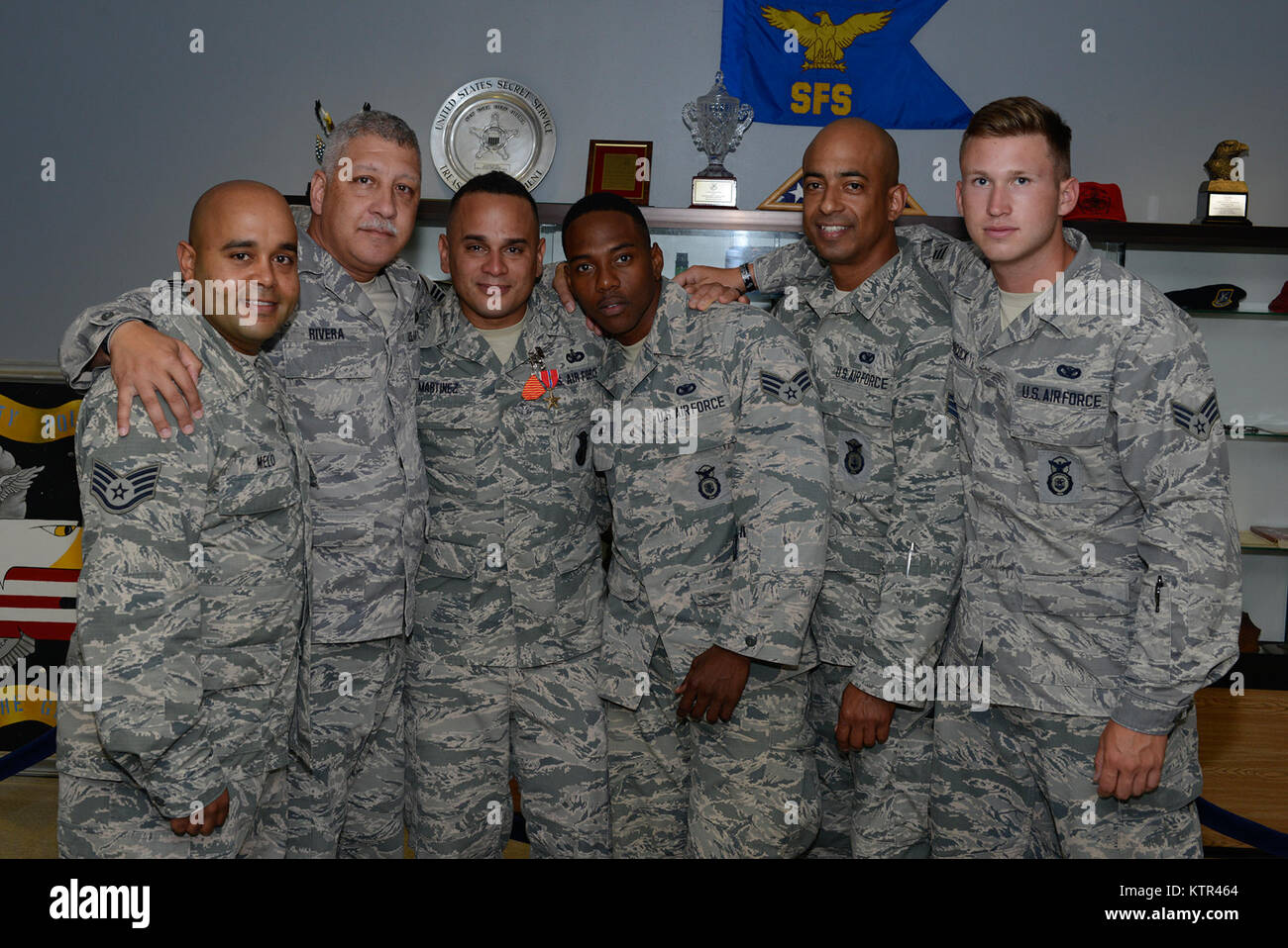 New York Air National Guard Tech. Sgt. Flavio A. Martinez, third from ...
