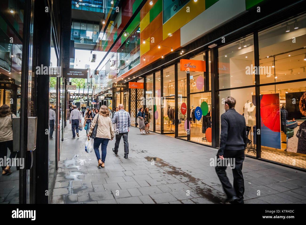 qv shopping mall in melbourne Stock Photo - Alamy