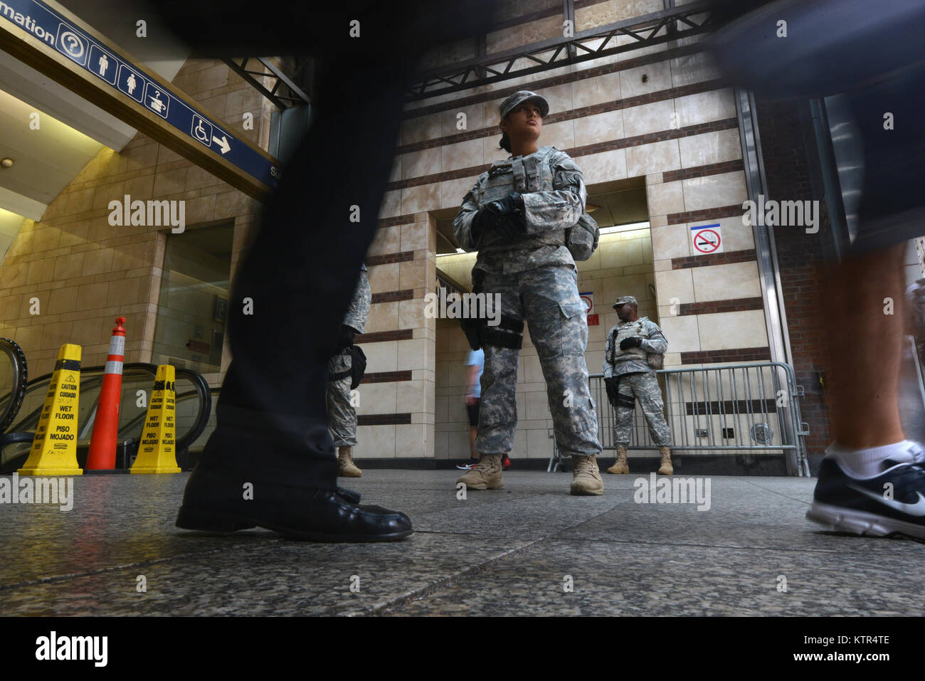 NEW YORK, NY - Members of Joint Task Force Empire Shield ramp up ...