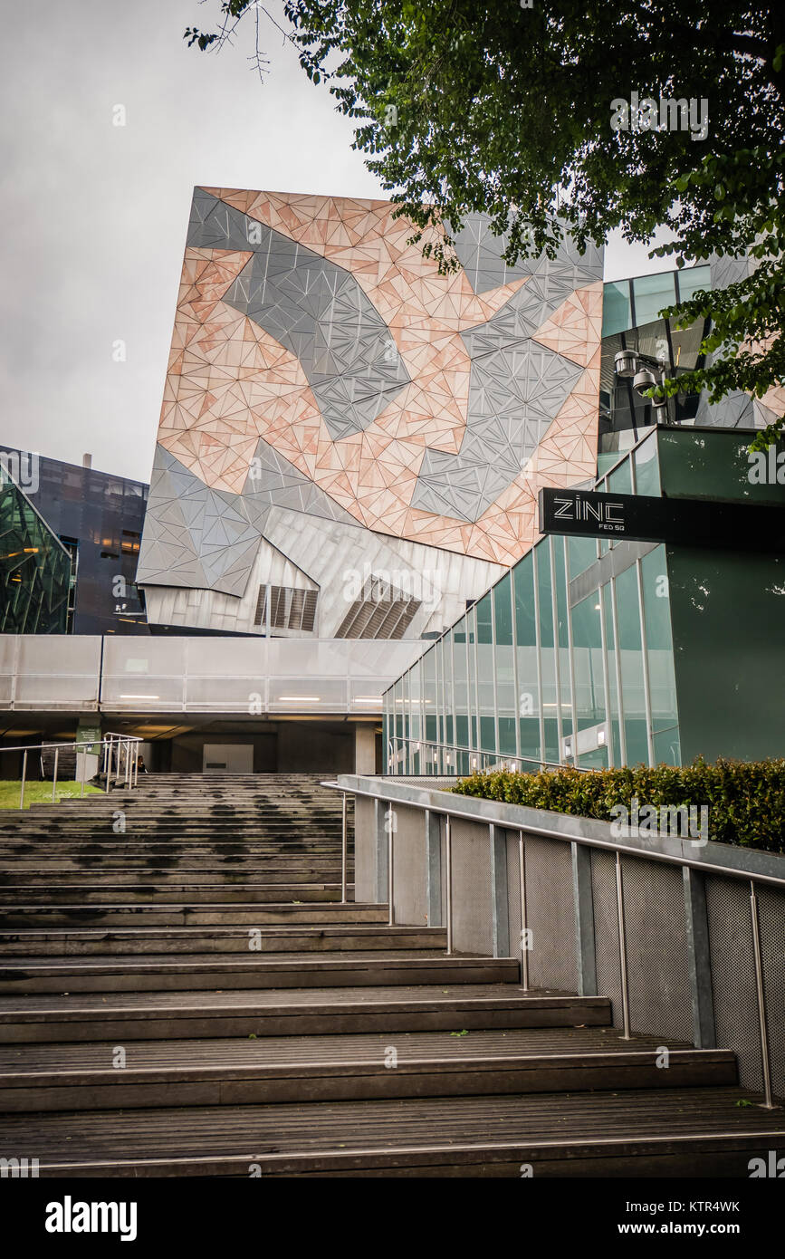 federation square in melbourne Stock Photo - Alamy