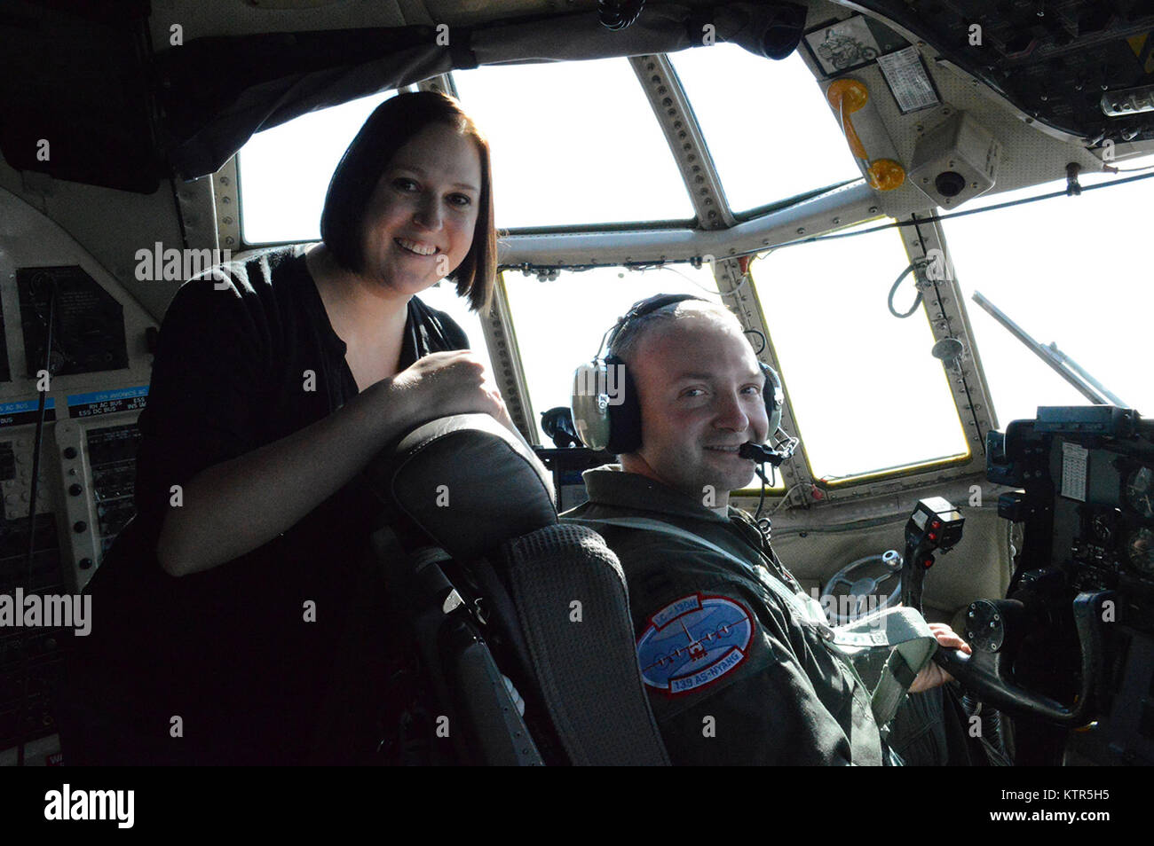 Amy Tatangelo visits her husband and aircraft commander, Capt. Dom ...