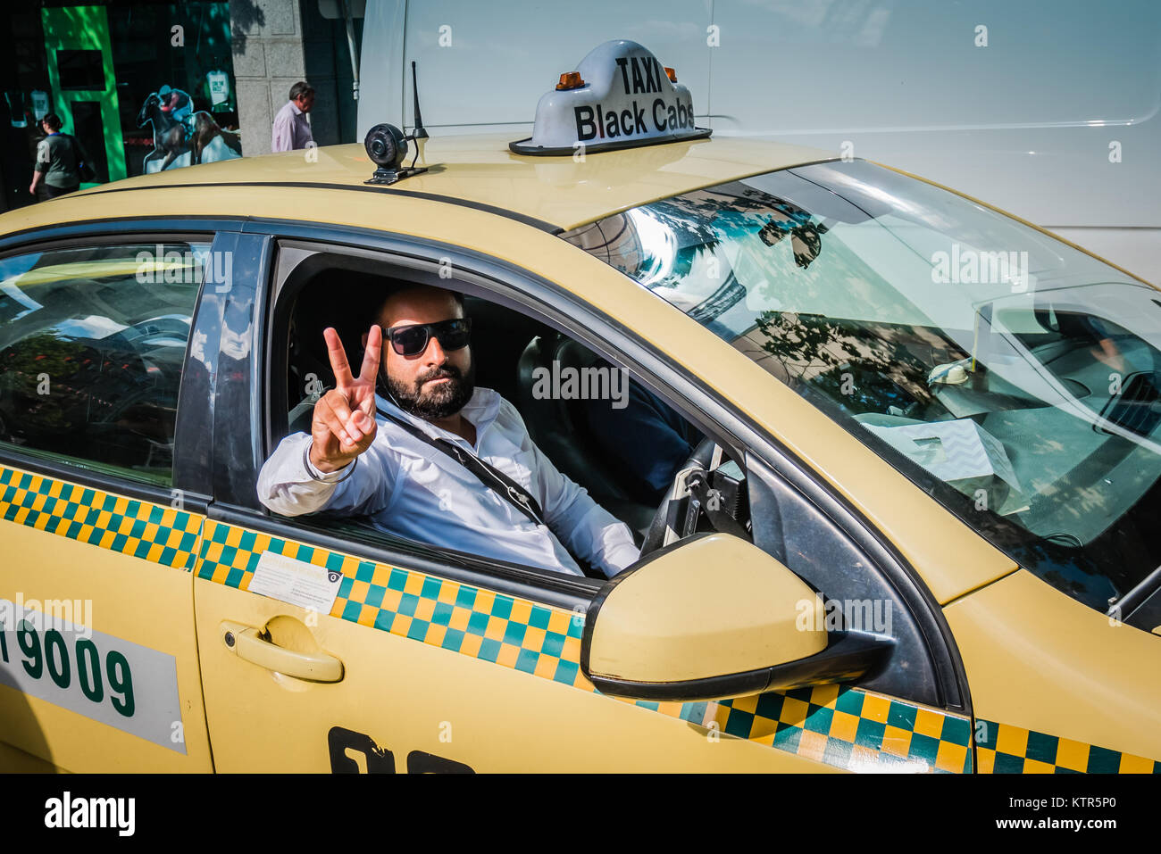 Happy taxi driver hi-res stock photography and images - Alamy