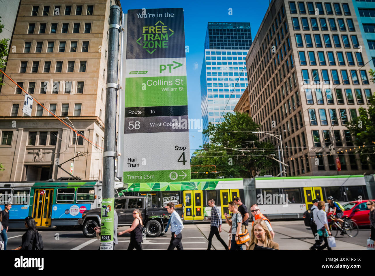 free tram melbourne Stock Photo - Alamy