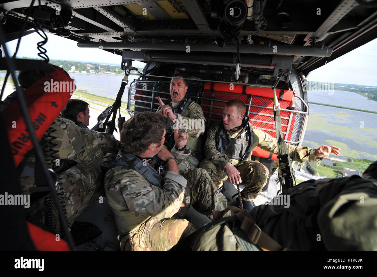 Airmen with the 101st Rescue Squadron train with soldiers from A ...