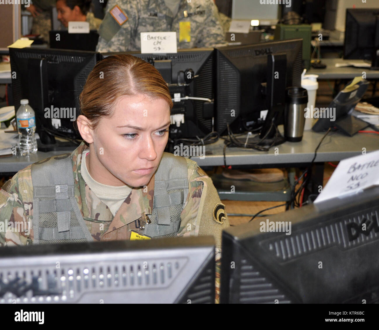 U.S. Army National Guard personnel daily duties and life. Working ...
