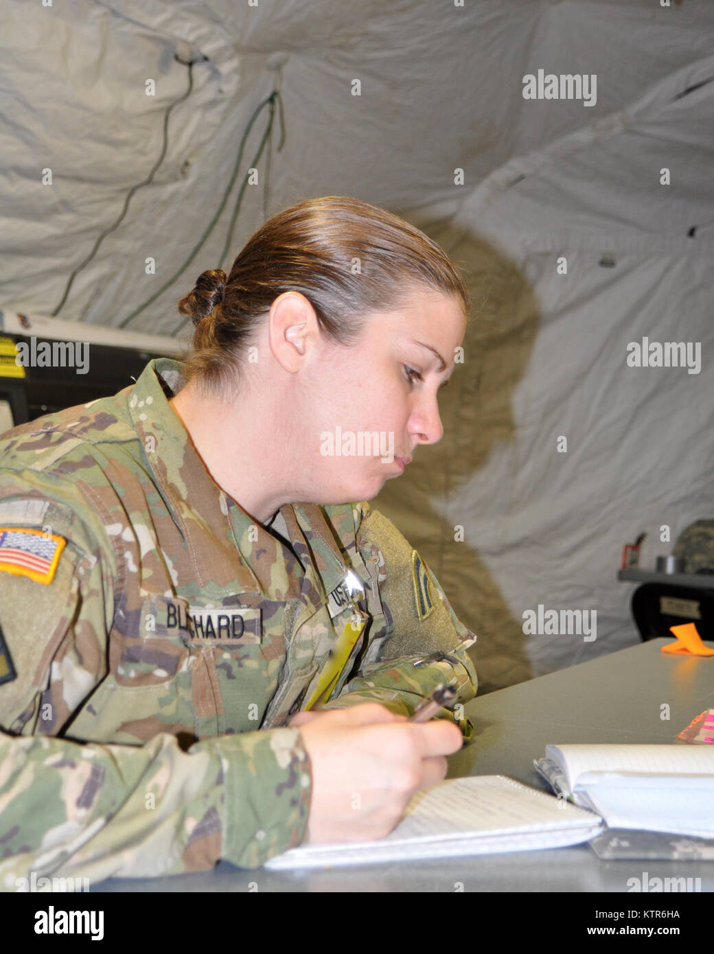 U.S. Army National Guard personnel daily duties and life. Working ...