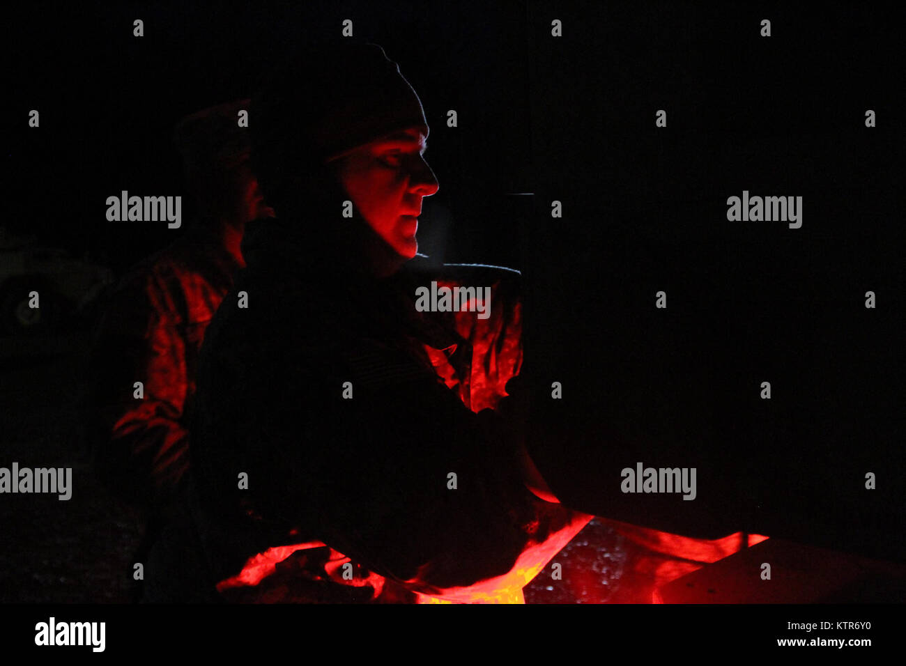 Warrant Officer Carl Chapman of the 42nd Infantry Division prepares for ...