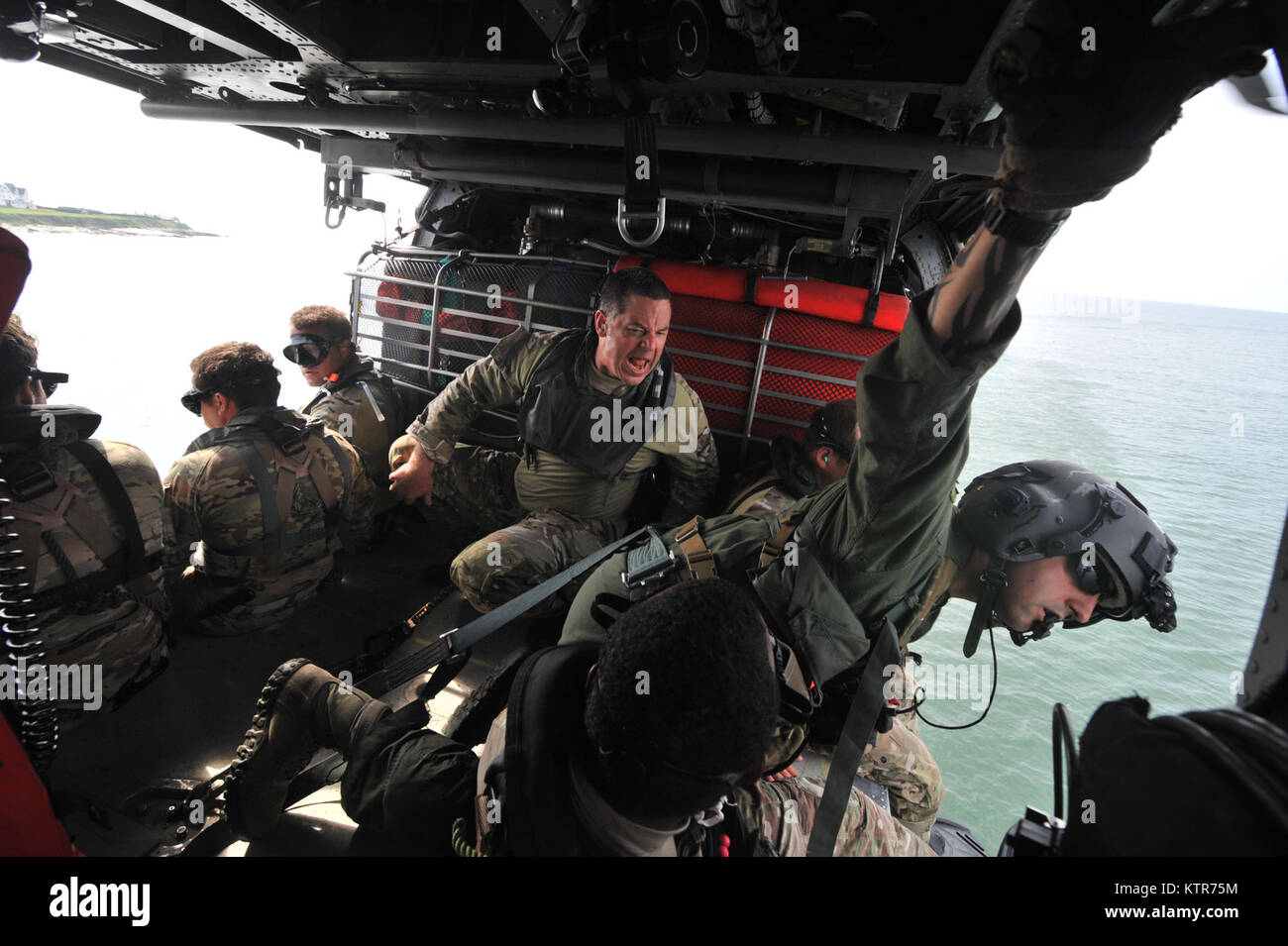Airmen with the 101st Rescue Squadron train with soldiers from A ...