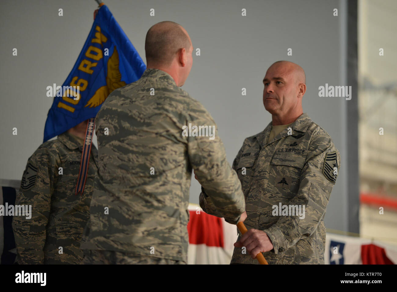 WESTHAMPTON BEACH, NY - Chief Master Sergeant Michael T Hewson accepts ...