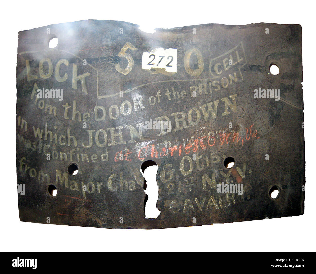 Lock plate from John Brown’s cell, Charles Town, Virginia. Captain ...