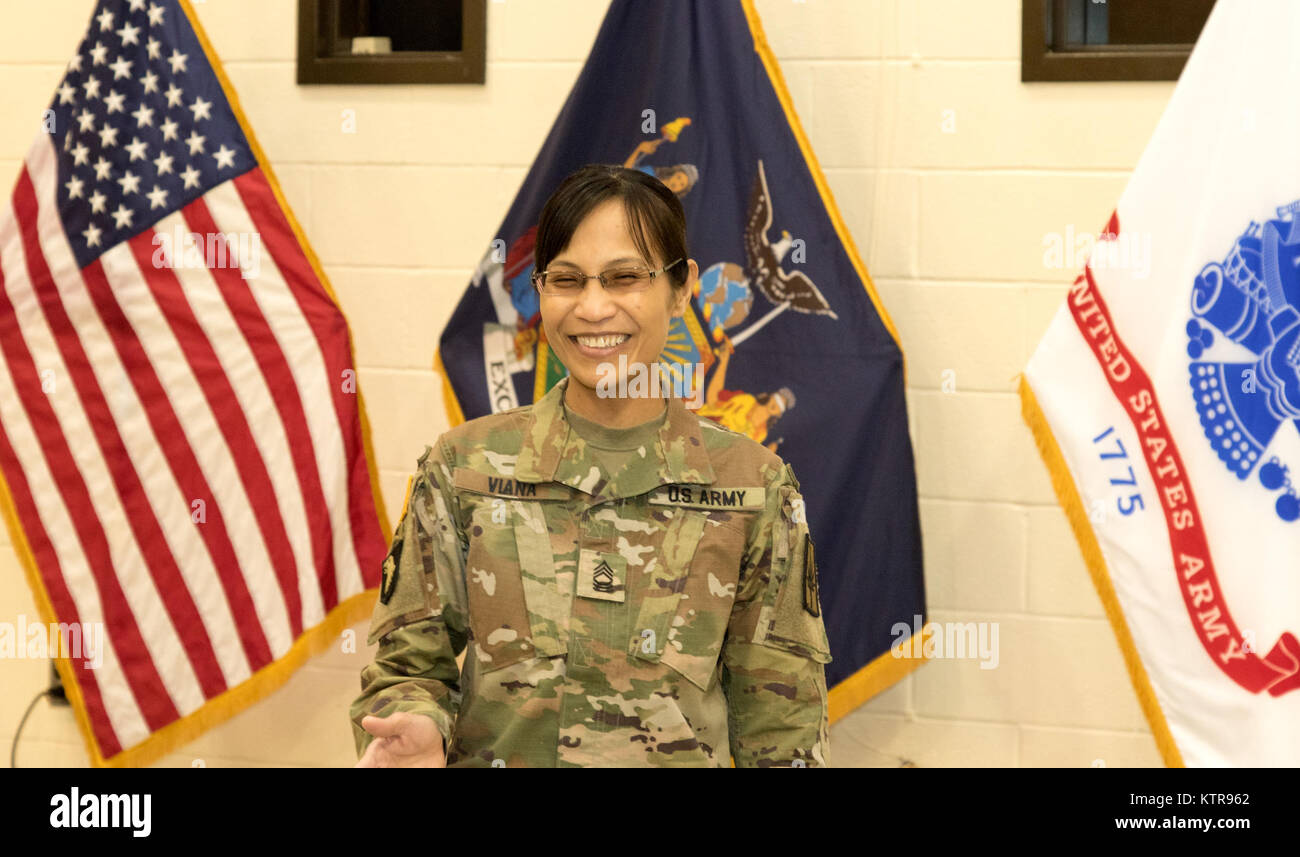 U.S. Army Master Sgt. Maria Viana, the chief supply noncommissioned ...