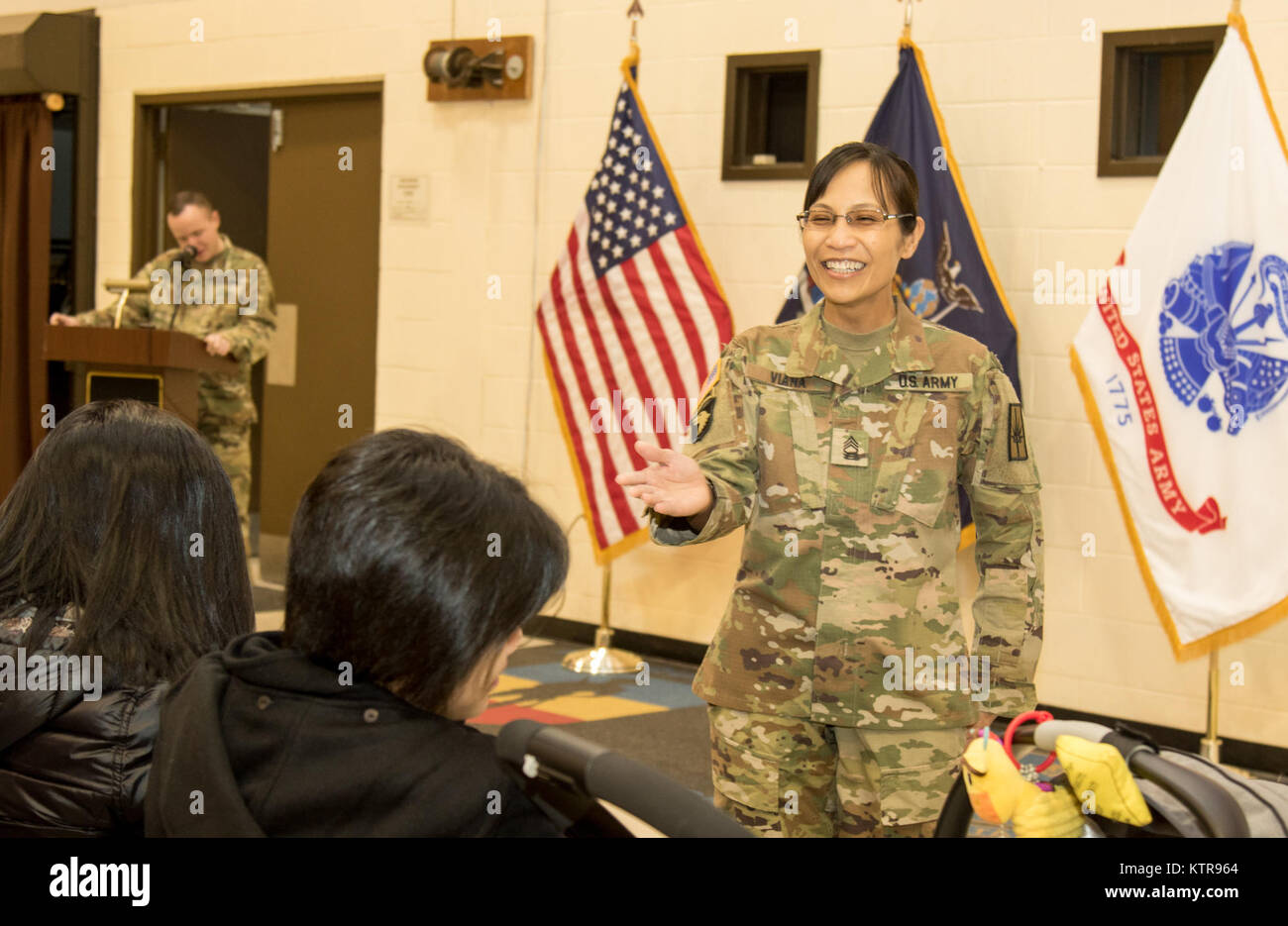 U.S. Army Master Sgt. Maria Viana, the chief supply noncommissioned ...