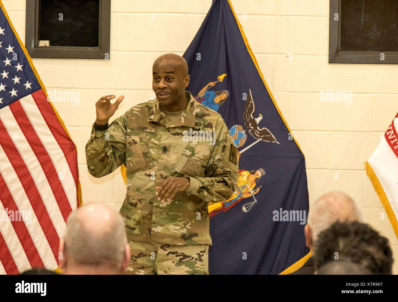 U.S. Army Command Sgt. Maj. Corey Cush, the senior enlisted advisor for ...
