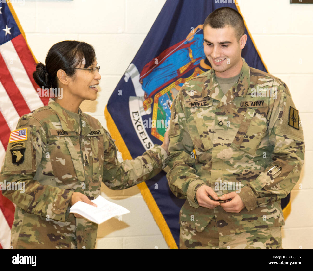 U.S. Army Master Sgt. Maria Viana, the chief supply noncommissioned ...