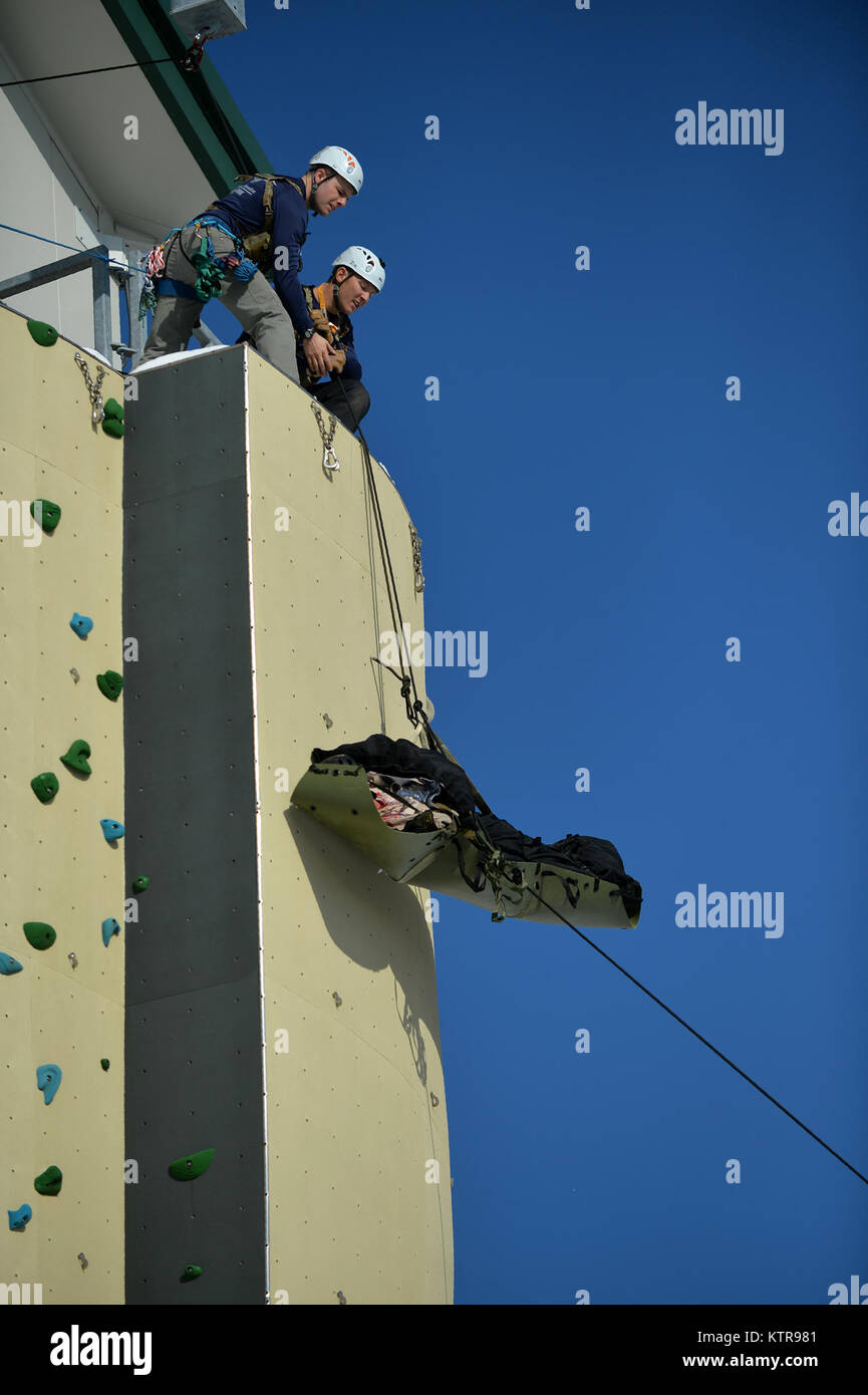 Pararescuemen from the 103rd Rescue Squadron conduct confinsed space ...