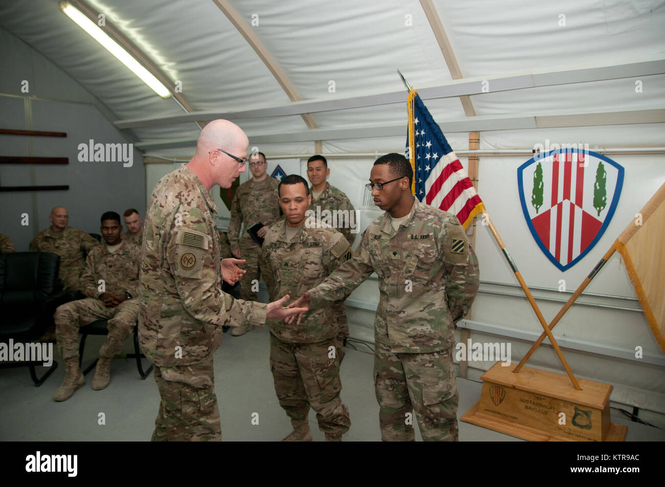 Col. Stephen Bousquet, commander of the 369th Sustainment Brigade ...