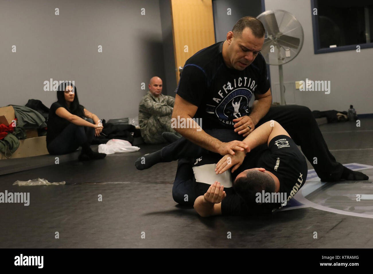 Luigi Mondelli, Brazilian Jiu Jitsu 4th degree black belt, demonstrates ...