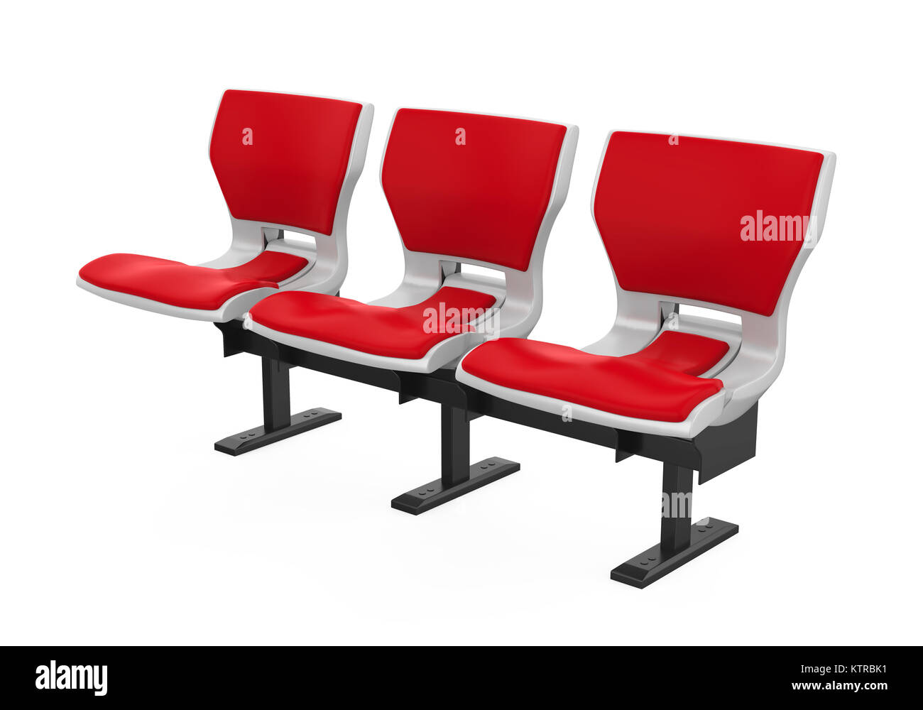 Red Stadium Seats Isolated Stock Photo - Alamy