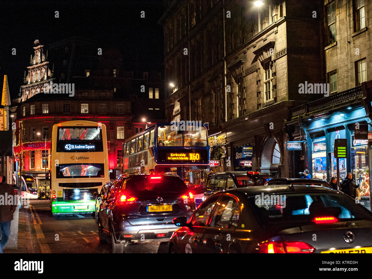 Night lights of Edinburgh Stock Photo - Alamy