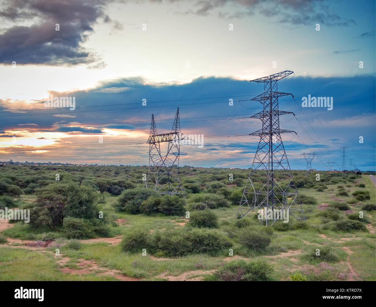 Electricity pylons africa hi-res stock photography and images - Alamy