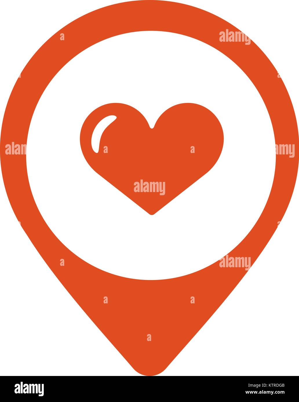 Map pointer with heart icon. Vector illustration Stock Vector Image ...